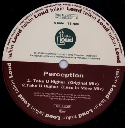 Perception - Take U Higher (Remixes) - Bad Times Records