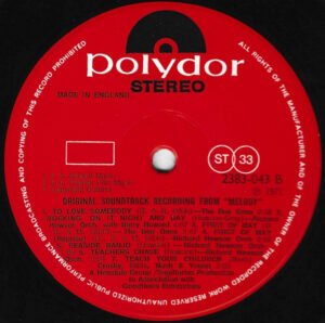 Various - Original Soundtrack Recording From Melody - Bad Times Records